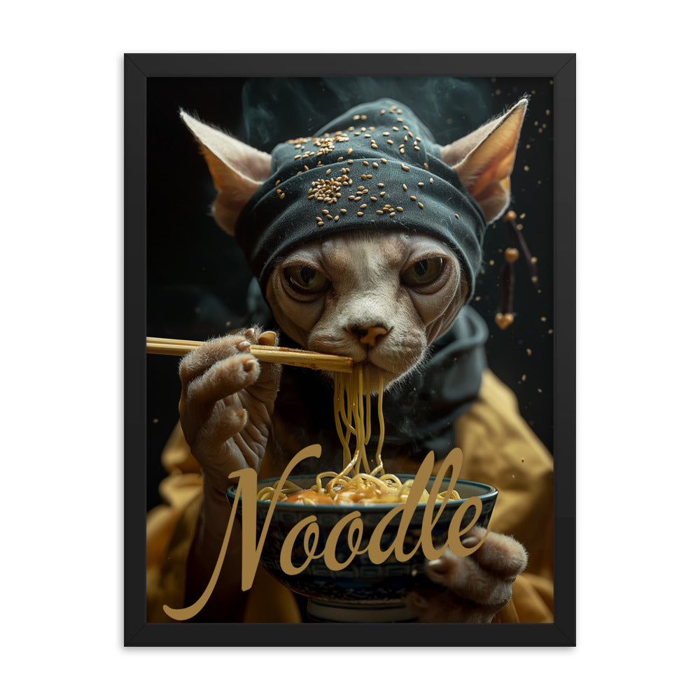 Noodle Cat Framed poster – increamcat